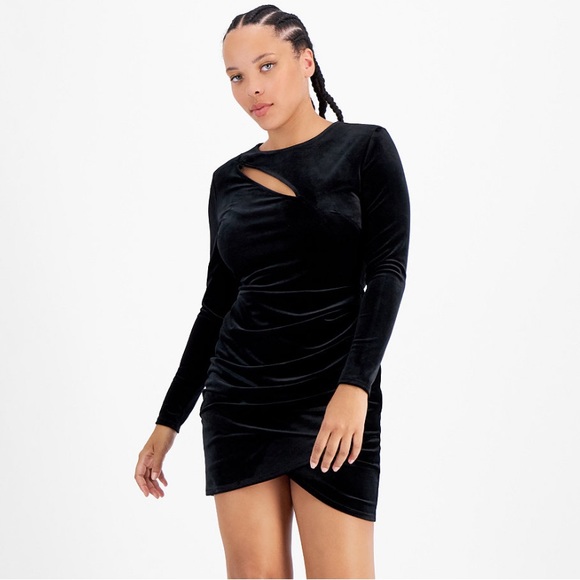 Bar III | Dresses | Bar Iii Velvet Mini Ruched Dress | Poshmark